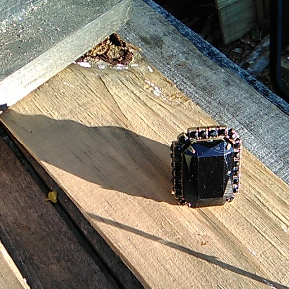 Jewelry | Nwt Black Square Stone Ring | Poshmark